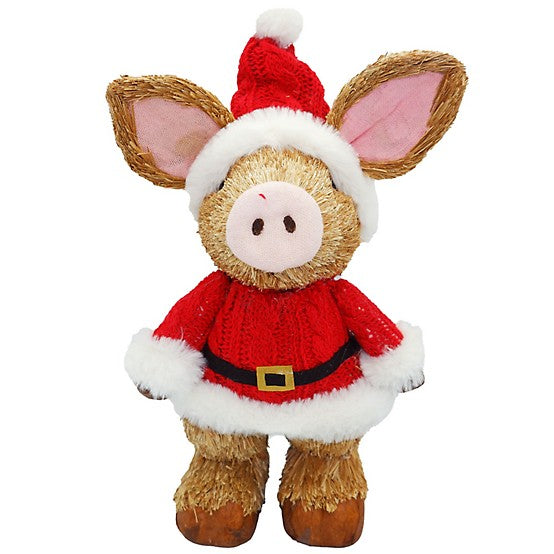 Sisal Santa Pig – Black & White Interiors